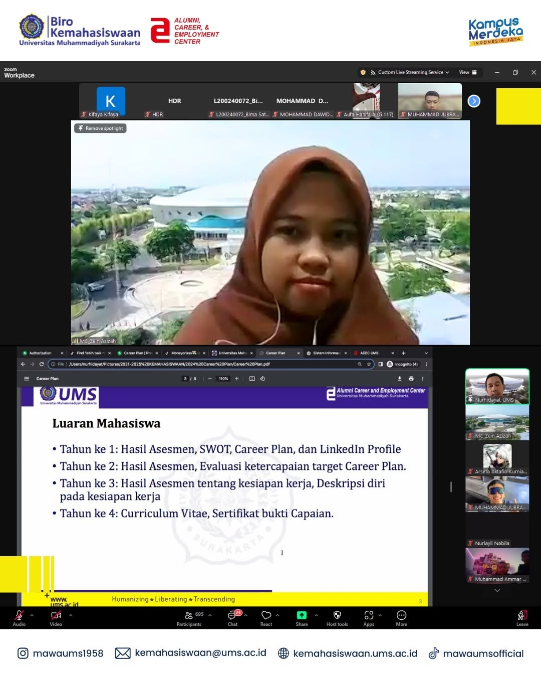 Sosialisasi Self Assesment Test dan Student Career Plan FKI, FPsi ...